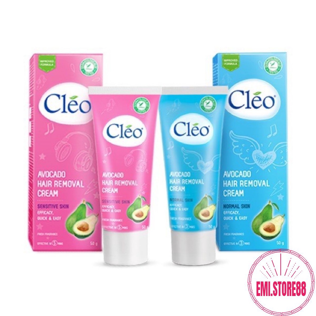 Kem tẩy lông / wax lông Cleo Avocado 50g dành cho da thường và da nhạy ...