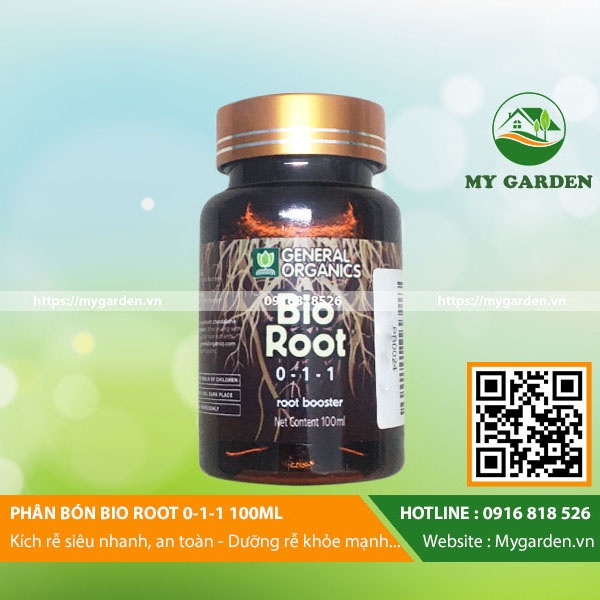Phân bón hữu cơ kích thích ra rễ Bio Root 011, dạng nước, lọ 100ml, cho cây trồng - Hàng chính ...