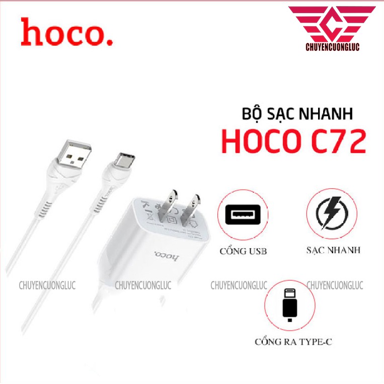 Bộ sạc nhanh type C - Hoco c72 - Chính hãng | Shopee Việt Nam