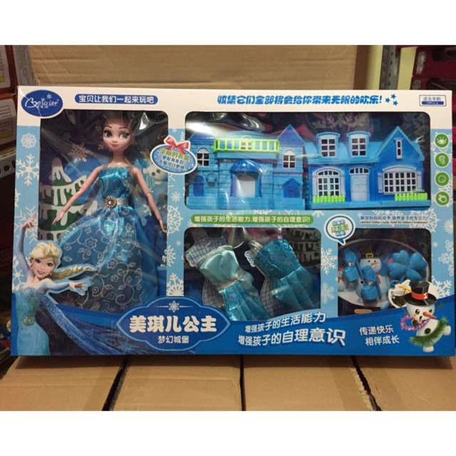 Búp bê Elsa lâu đài combo 3 bộ | Shopee Việt Nam