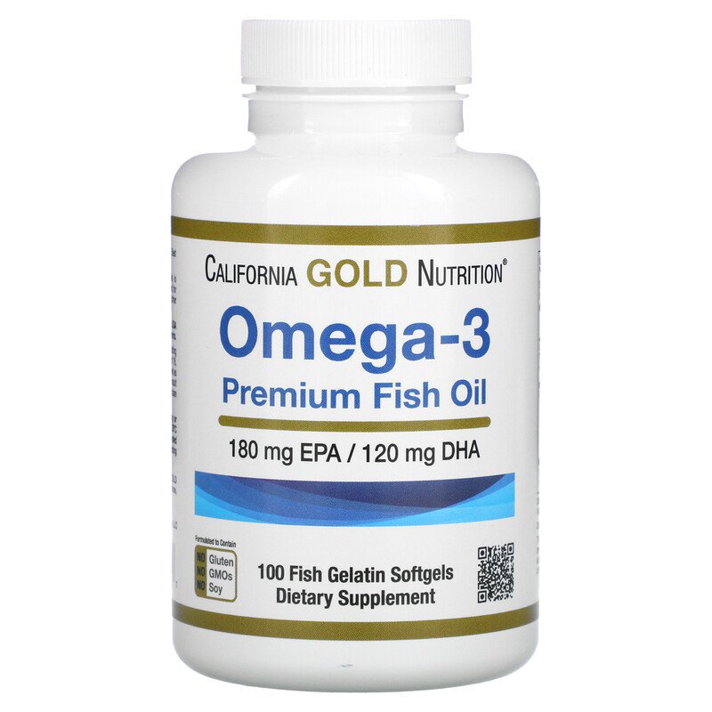 Dầu ca, Omega 3 cao cấp, California Gold Nutrition, Omega-3, Premium ...