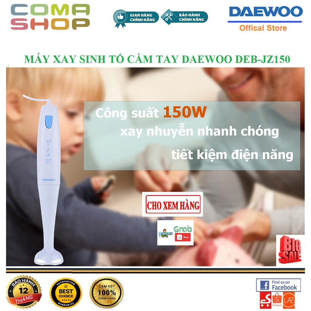 MÁY XAY SINH TỐ CẦM TAY DAEWOO DEB-JZ150 HÀNG CHÍNH HÃNG BẢO HÀNH 12 ...