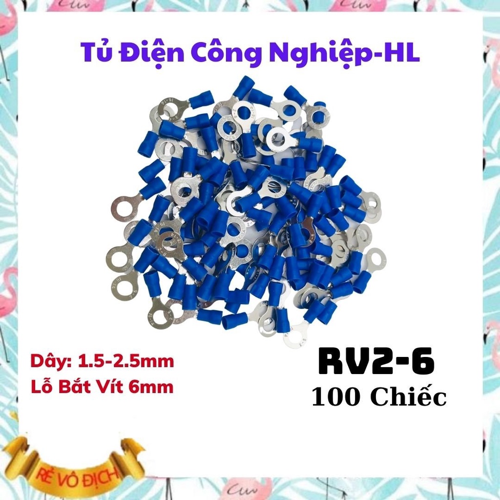 100 Đầu cos rv2-6, cos tròn 2-6, RV2-6, RNB2-6 [Cốt Đồng] | Shopee Việt Nam