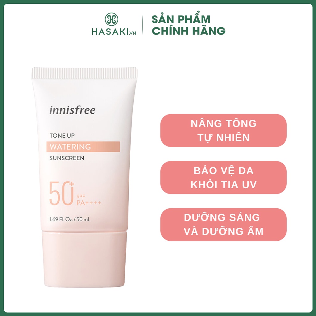 Kem Chống Nắng innisfree Nâng Tông Da 50ml Tone Up Watering Sunscreen SPF 50+ PA++++ Hasaki Sản ...