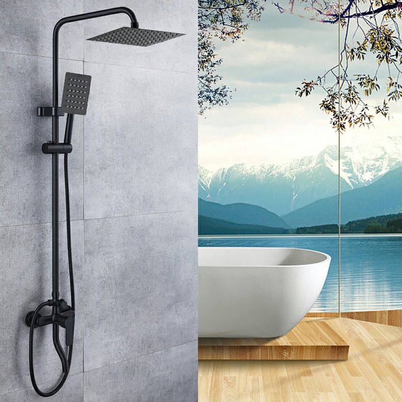 Sen cây tắm đứng nóng lạnh MAS bát sen VUÔNG INOX màu ĐEN sang trọng ...