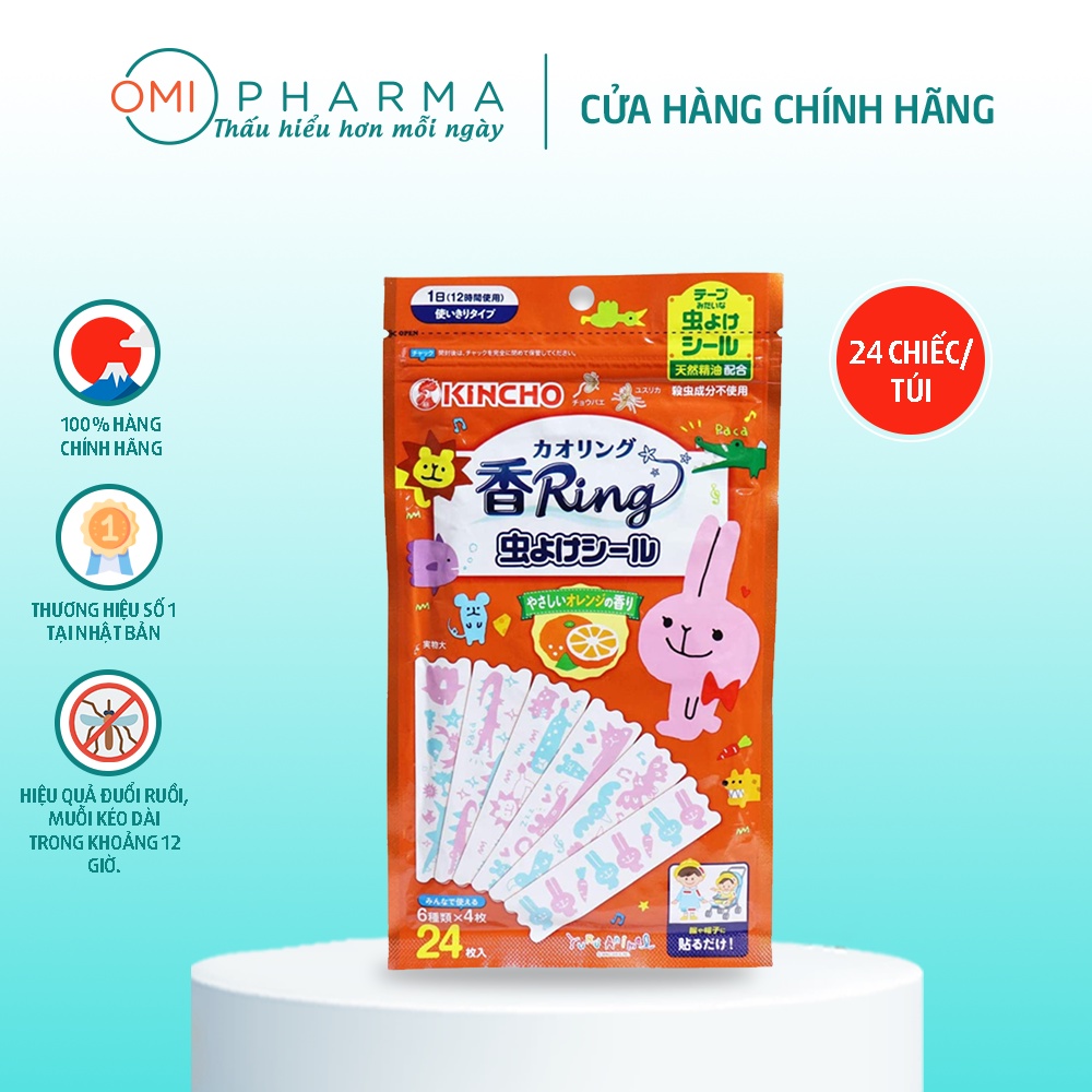 Miếng Dán Chống Muỗi, Đuổi Côn Trùng Hương Cam Ngọt Kincho (24 Miếng/Túi) | Shopee Việt Nam