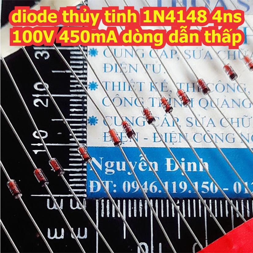 50 con diode đi ốt thủy tinh 1N4148 4148 D4148 4ns 100V 450mA dòng dẫn thấp kde0038 | Shopee ...