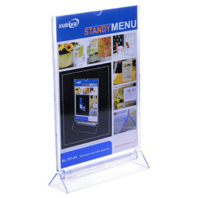 Standee Menu Mica A4, Menu để bàn A5, A6 Đế lùa 02 mặt, Mica Đài Loan ...