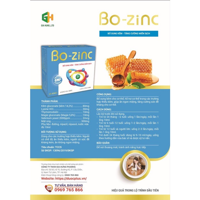 BOZIN C - BỔ XUNG KẼM - TĂNG CƯỜNG MIỄN DỊCH (HỘP 20 ỐNG/10ML) | Shopee ...