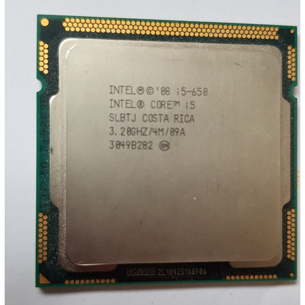 I5 650,SK 1156, Bộ xử lý Intel® Core™ i5-650 4M bộ nhớ đệm, 3,20 GHz ...