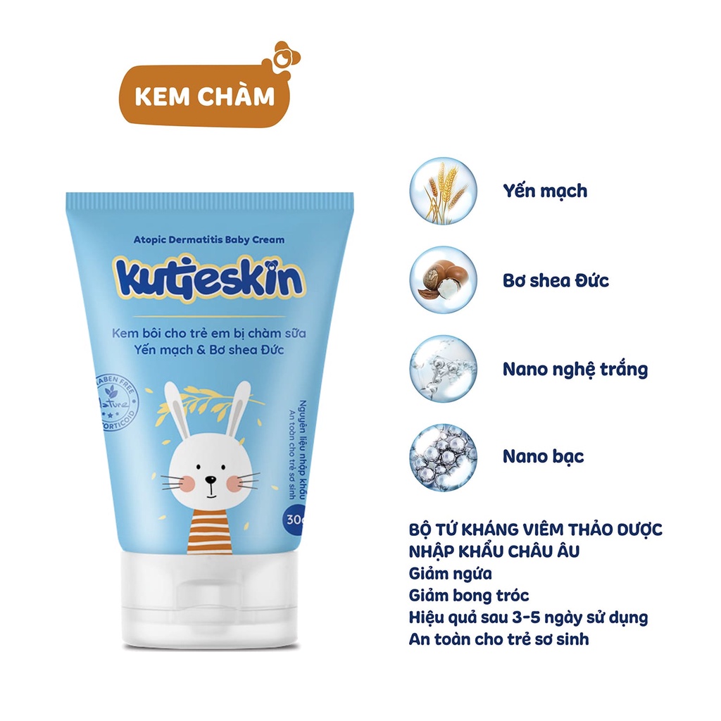 Kem bôi da cho bé Kutieskin giúp giảm mẩn ngứa, hăm tã, côn trùng cắn ...