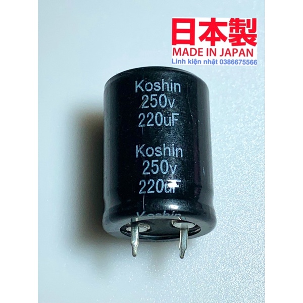 Tụ hoá 250v-220uf koshin japan side 22x 30mm là dòng tụ chất lượng cao, để thay thế và nâng cấp ...