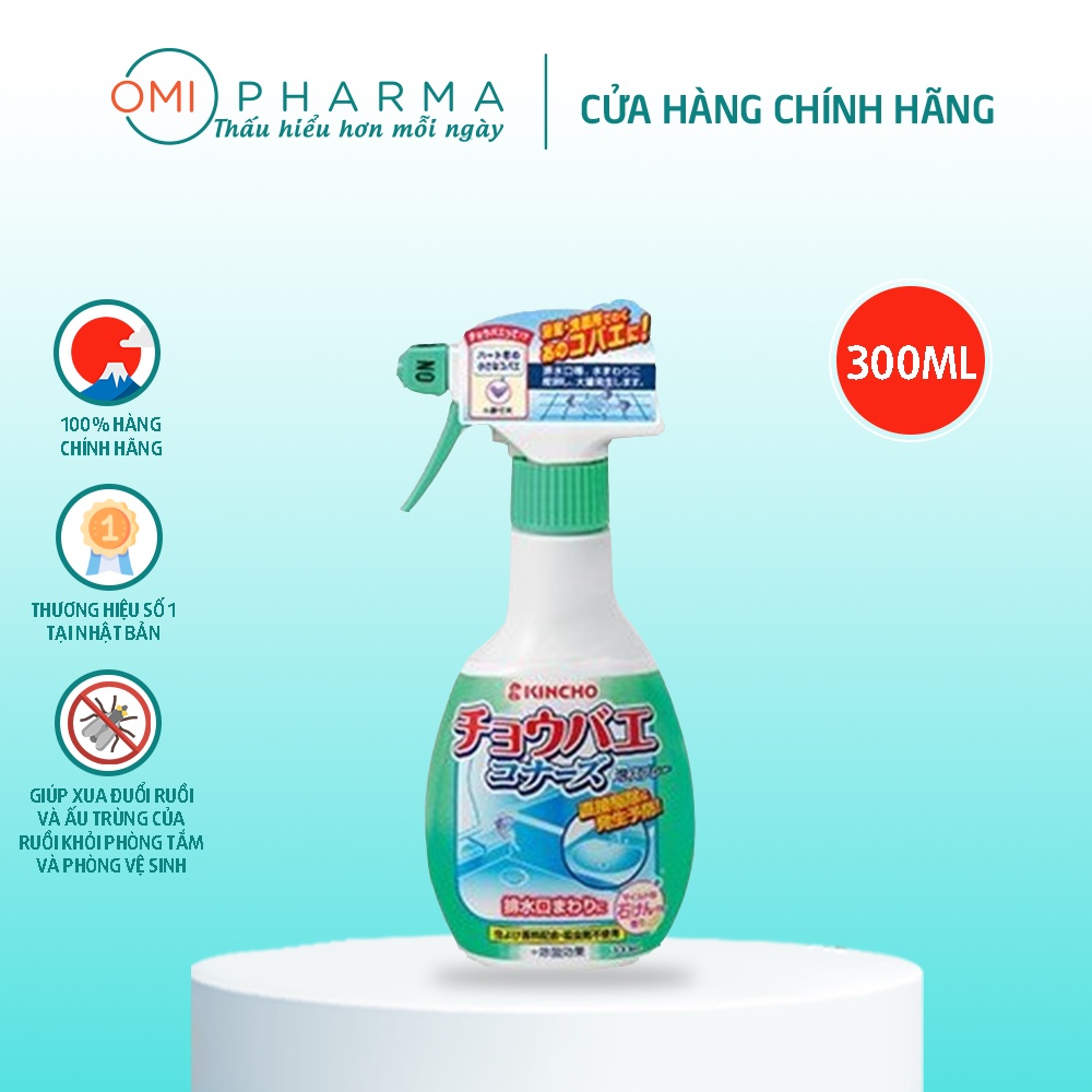 Chai Xịt Khử Mùi Và Đuổi Ruồi Cống Kincho Nhiều Mùi Hương (300ml/Chai) | Shopee Việt Nam