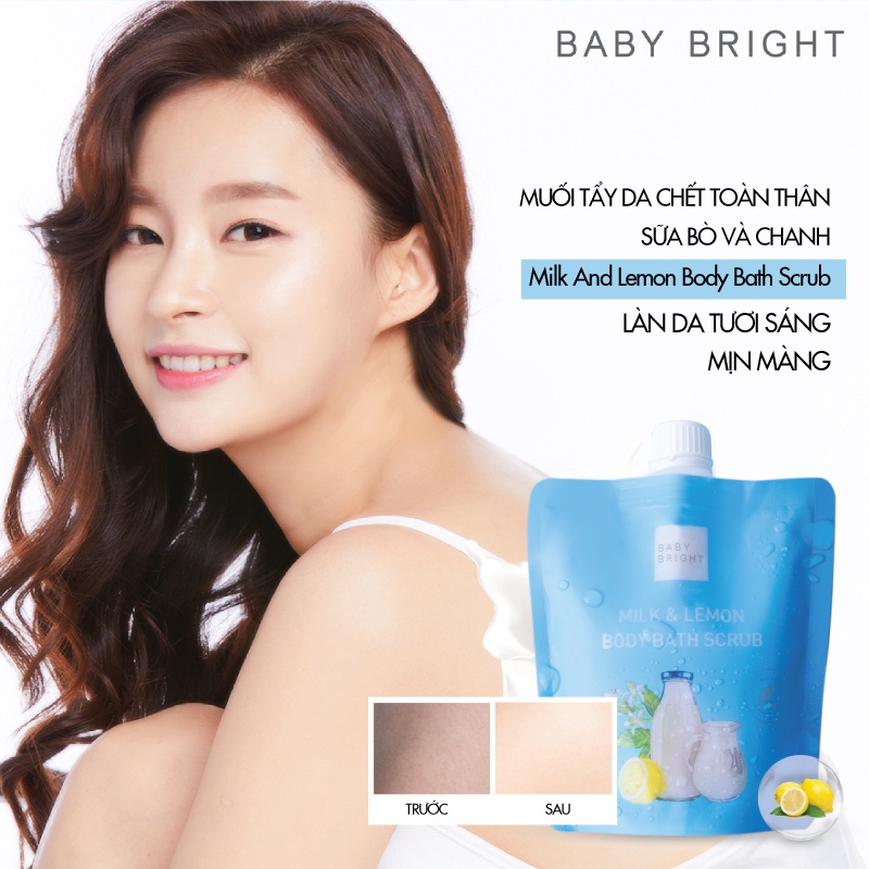 Muối Tẩy Da Chết Toàn Thân Sữa Bò Và Chanh Baby Bright Milk And Lemon ...