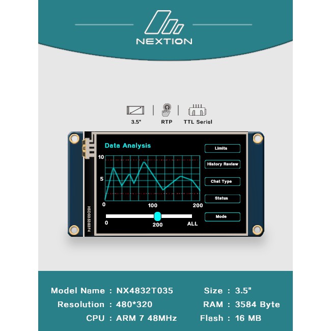 Màn hình Nextion NX4832T035 hmi LCD 3.5 Inch | Shopee Việt Nam