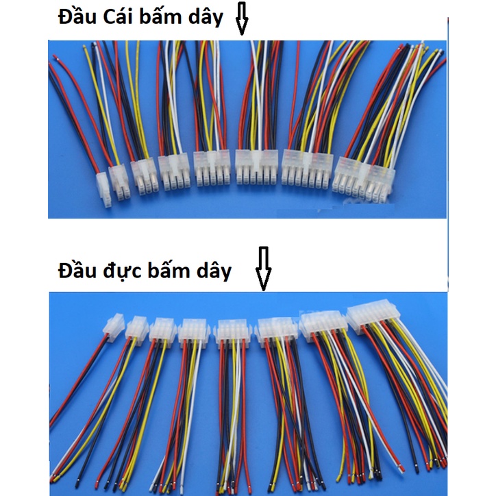 CÓ DÂY (2P->8P) - Đầu nối 5557-5559 4.2mm màu trắng (phân biệt ĐỰC CÁI như hình-tránh nhầm lẫn ...