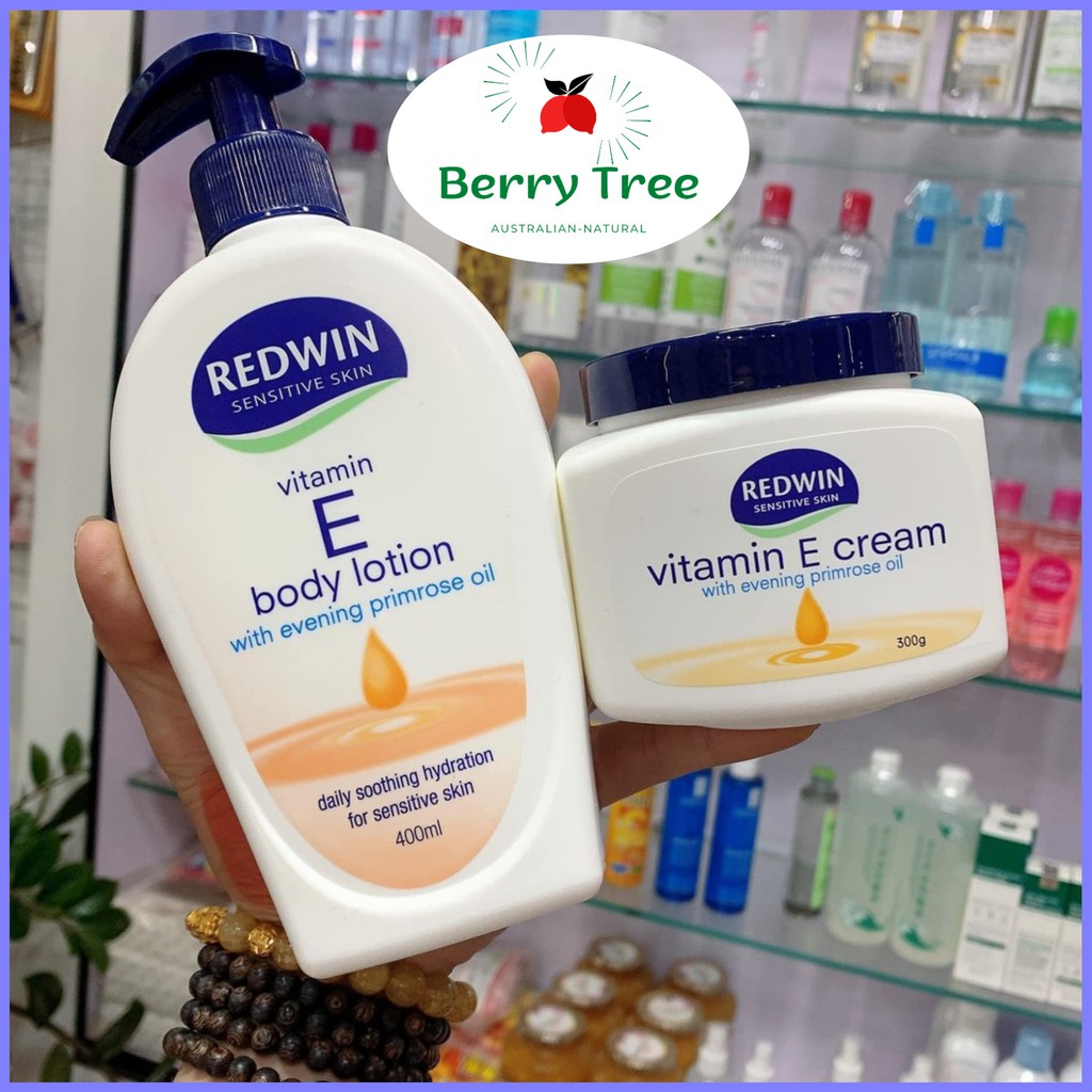 Kem dưỡng mặt và Body Lotion Redwin Vitamin E With Evening Primrose Oil ...