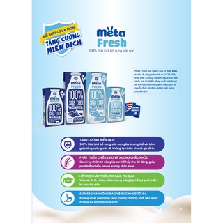 Thùng sữa tươi chứa sữa non Nutricare Meta FRESH ít đường (180ml x 48 ...
