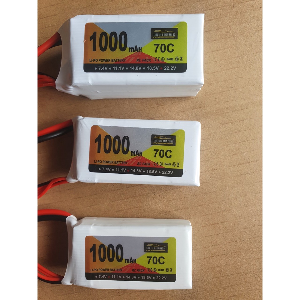 [rcvietnam]Pin LiPo STKP 1000mah 3s, 4s,6s 70C dòng xả cao | Shopee ...