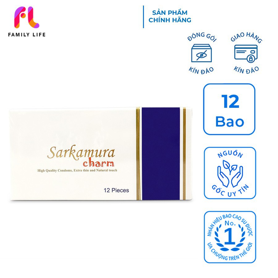 Bao cao su siêu mỏng gai nhỏ li ti hộp 12 chiếc Sakamura Charm | Shopee ...
