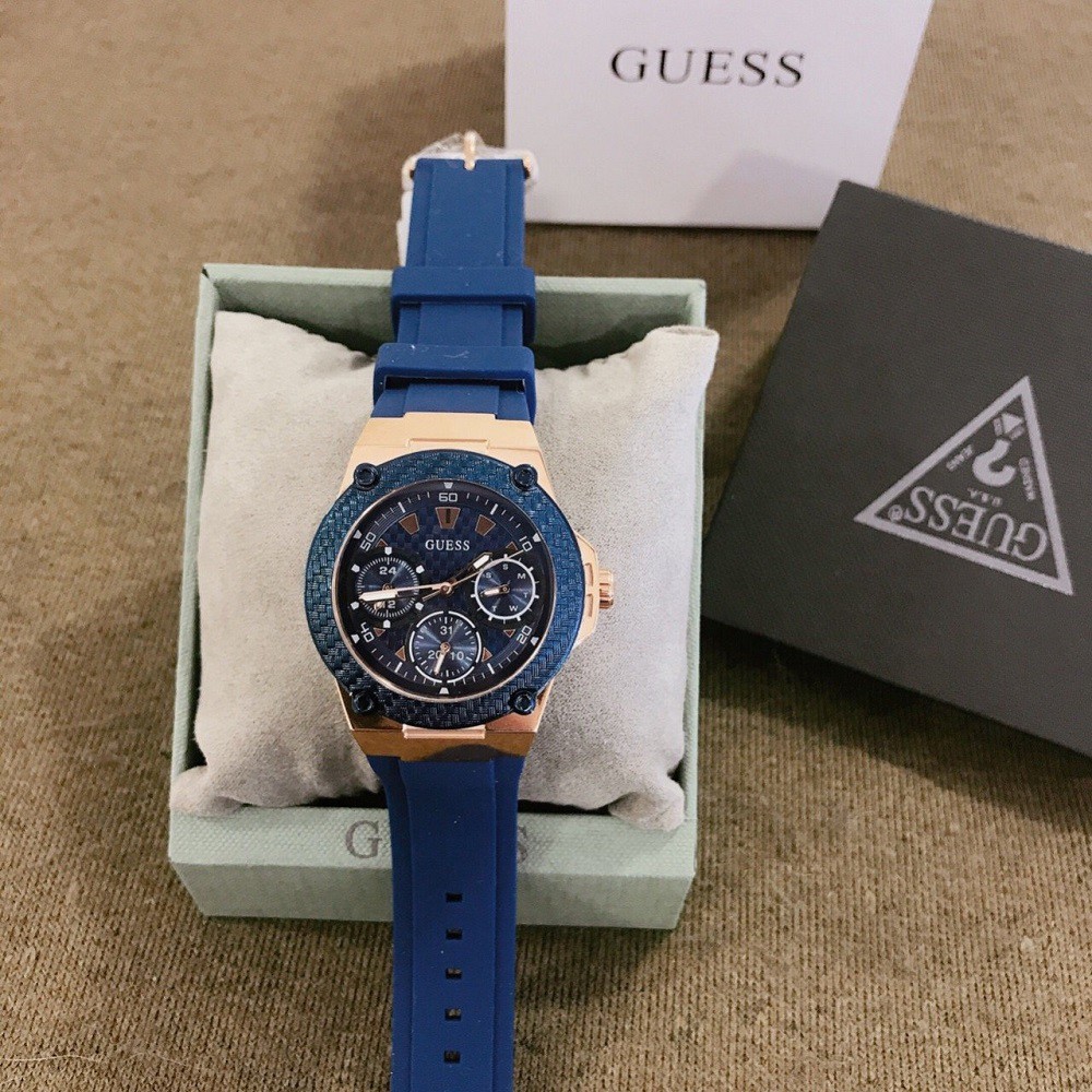 Đồng Hồ Guess Nữ Dây Silicon Xanh W1094L2 39mm Chính Hãng | Shopee Việt Nam