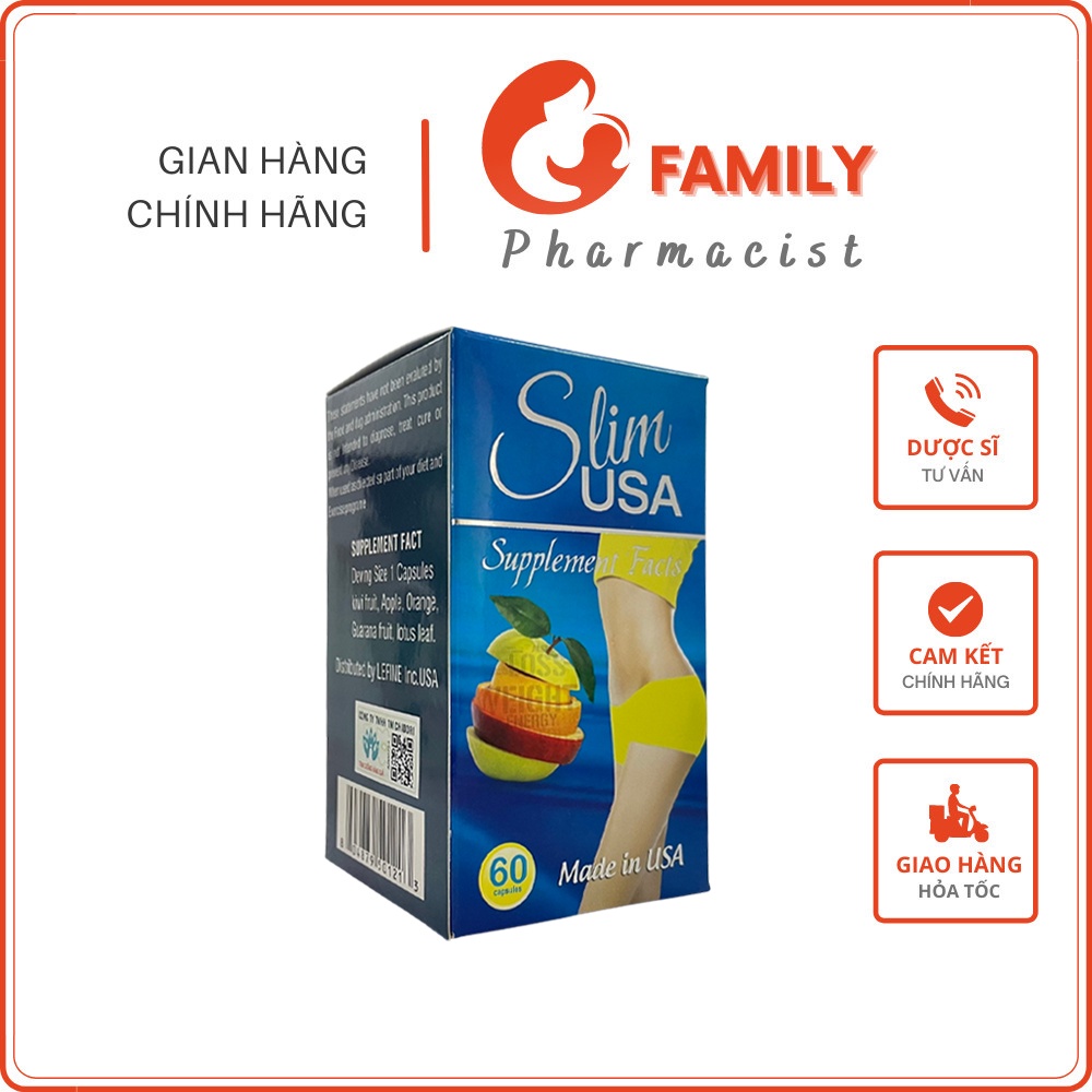 Giảm cân Slim USA 60 viên - Giảm thèm ăn, giảm hấp thu chất béo - Quét ...