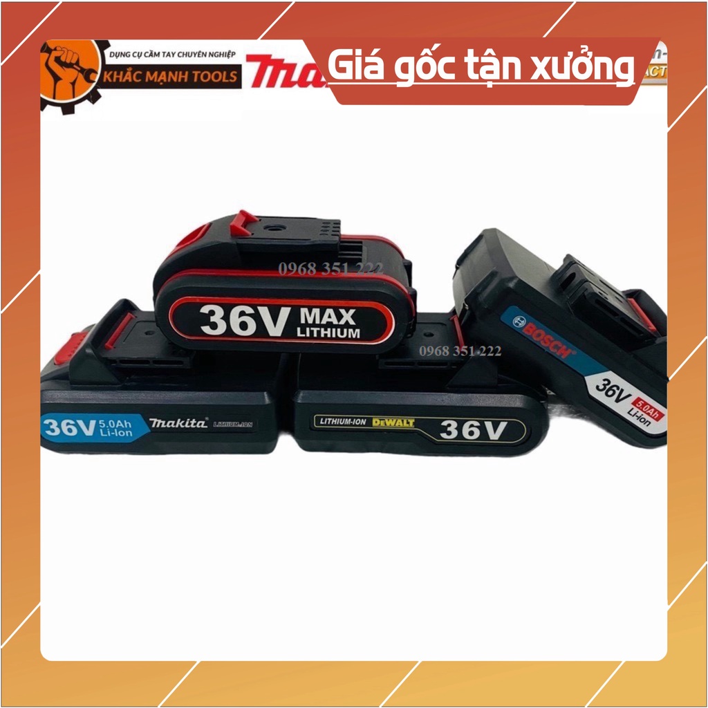 PIN 36V, 26V 5 CELL DÀNH CHO MÁY KHOAN BOSCH, MAKITA, DEWALT, HITACHI ...