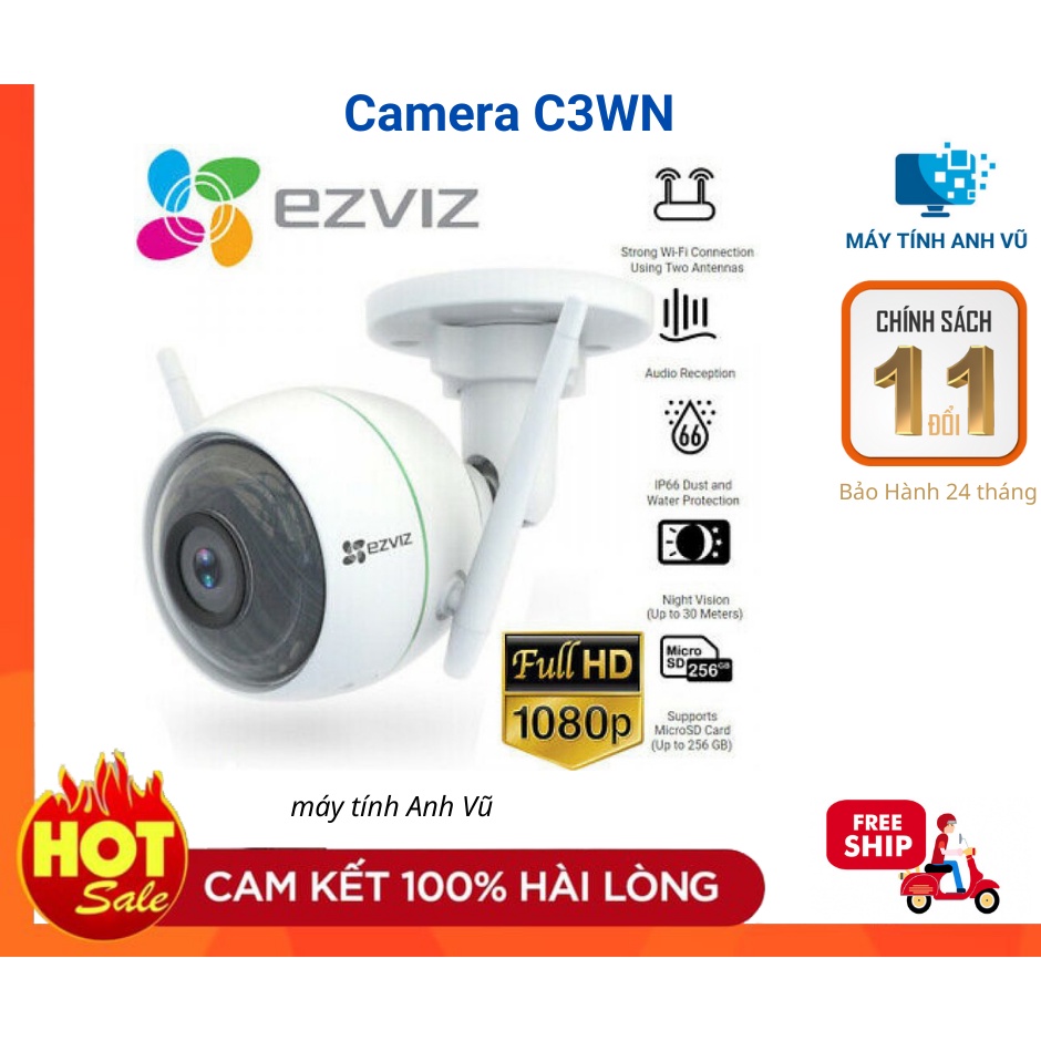 Camera Ezviz C3X , ezviz C3N , ezviz C3W , ezviz C3WN , kèm thẻ 32GB và ...