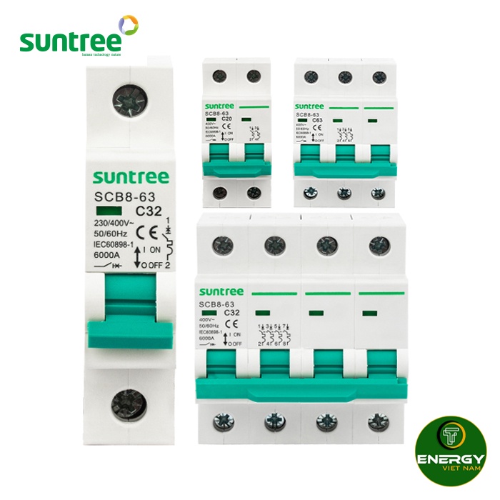 MCB AC 2P/3P/4P 20A~63A 10KA Suntree SCB8 - Thiết Bị Điện ENERGY ...