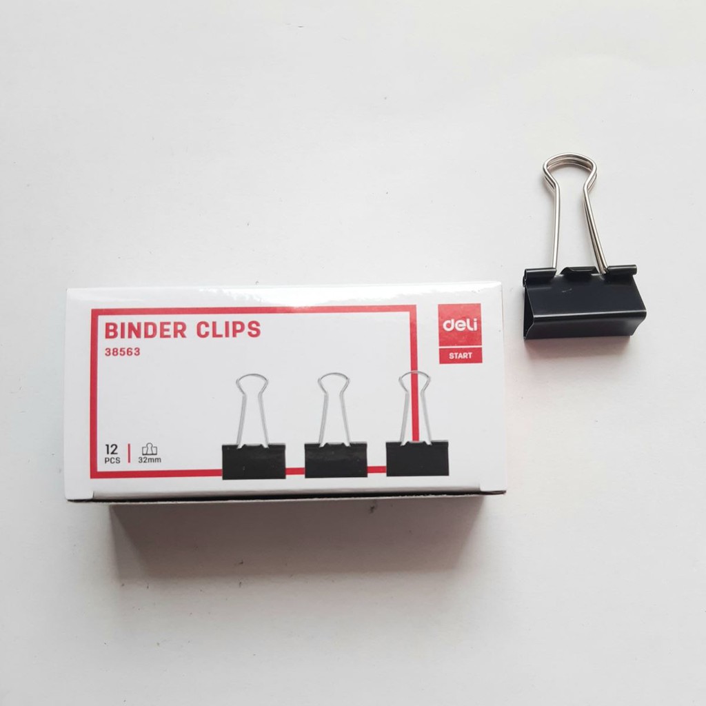[ Chính hãng Deli ] Kẹp bướm đen Deli 38563 (32mm, hộp 12 chiếc ...