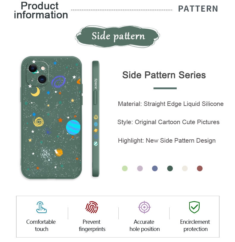 Ốp Điện Thoại Silicon Họa Tiết Vũ Trụ Cho IPhone 13 12 Mini Pro Max ...