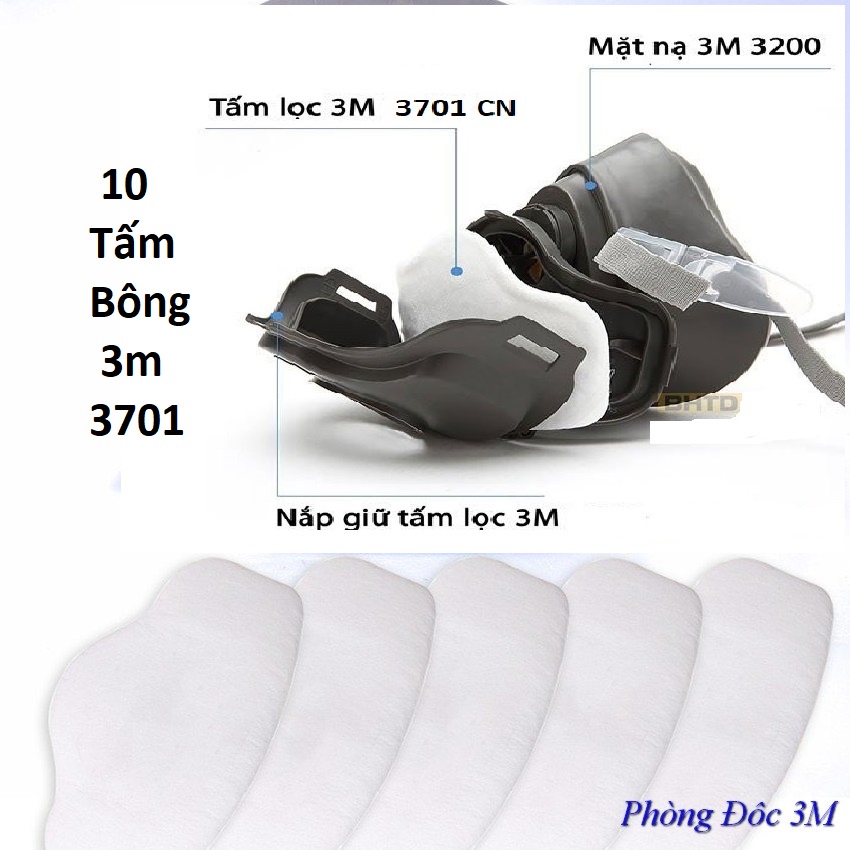 Combo 10 Tấm Bông 3M 3701CN Lọc Bụi Mịn,Bụi Nhà Máy Công Trường | Shopee Việt Nam