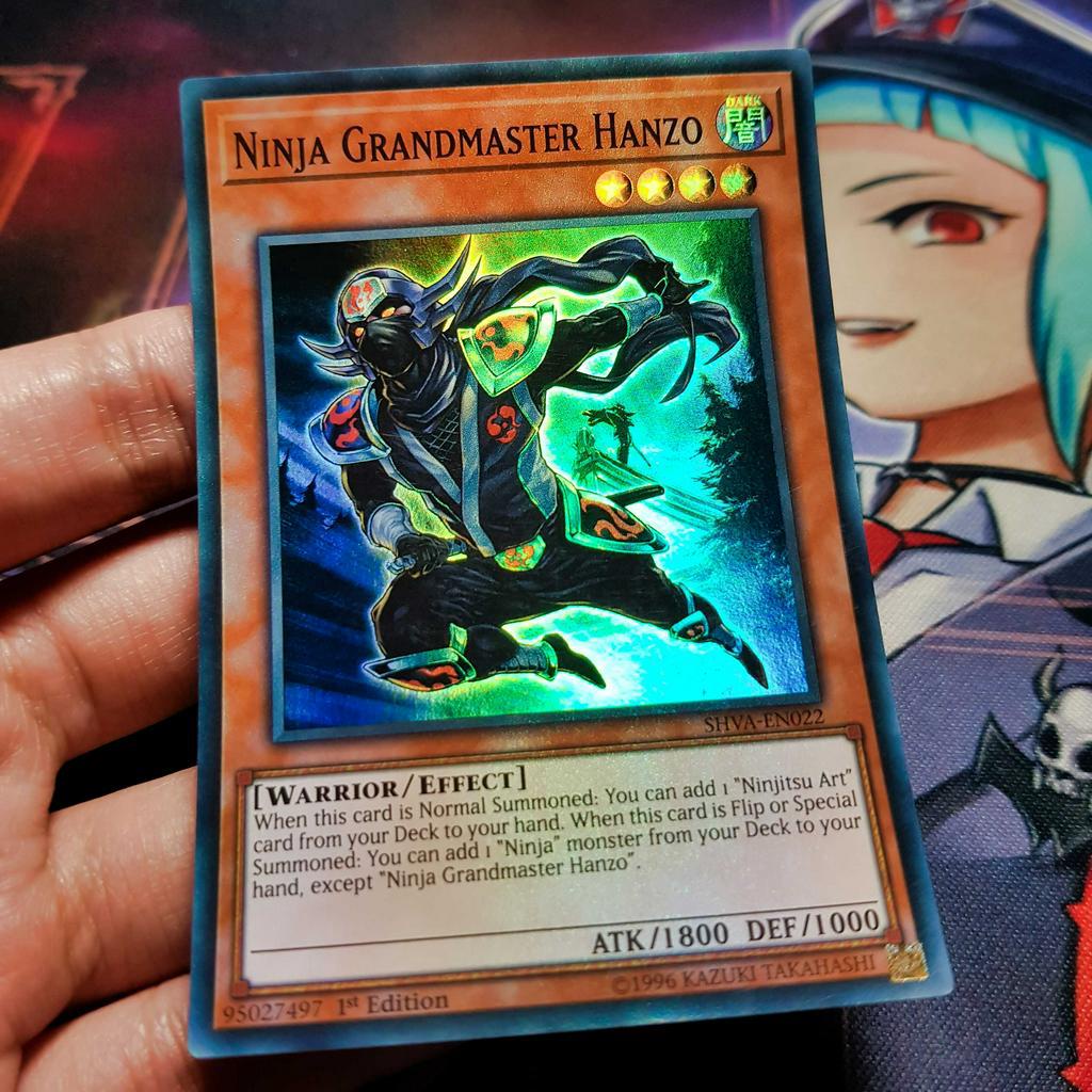 Thẻ bài Yugioh chính hãng | Ninja Grandmaster Hanzo | SHVA Super Rare ...