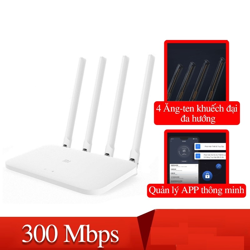 Bộ phát Wifi Router 4C (Mi Router 4C R4CM) - Modem WiFi 4C 4 Râu Router R4CM | Shopee Việt Nam