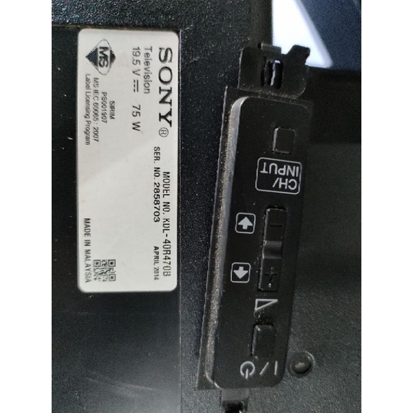 phím khiển tháo máy tivi Sony KDL 40R470B | Shopee Việt Nam