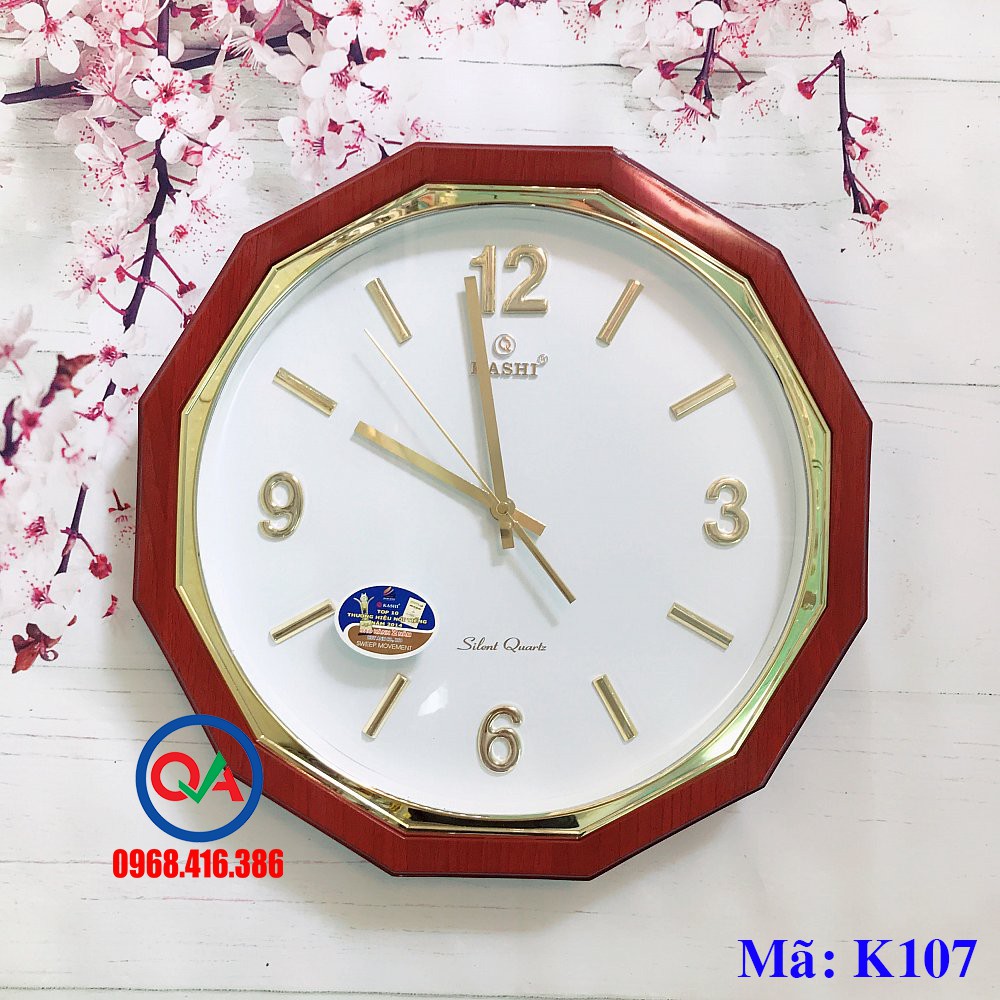 Đồng Hồ Treo Tường Chính Hãng Kashi K107 (tặng kèm 2 pin Panasonic) | Shopee Việt Nam