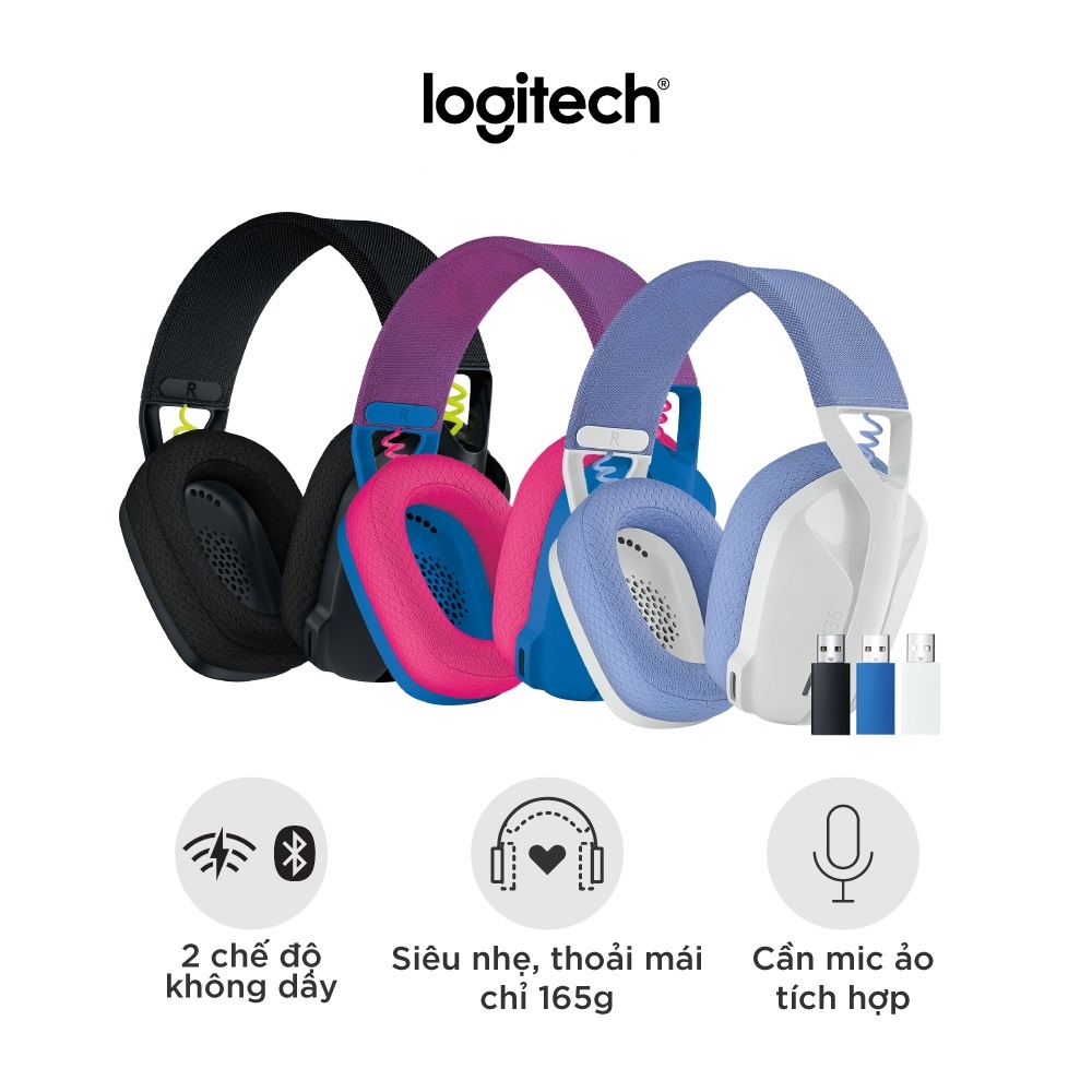 Tai nghe game không dây Bluetooth Logitech G435 – Mic ảo tích hợp, siêu ...