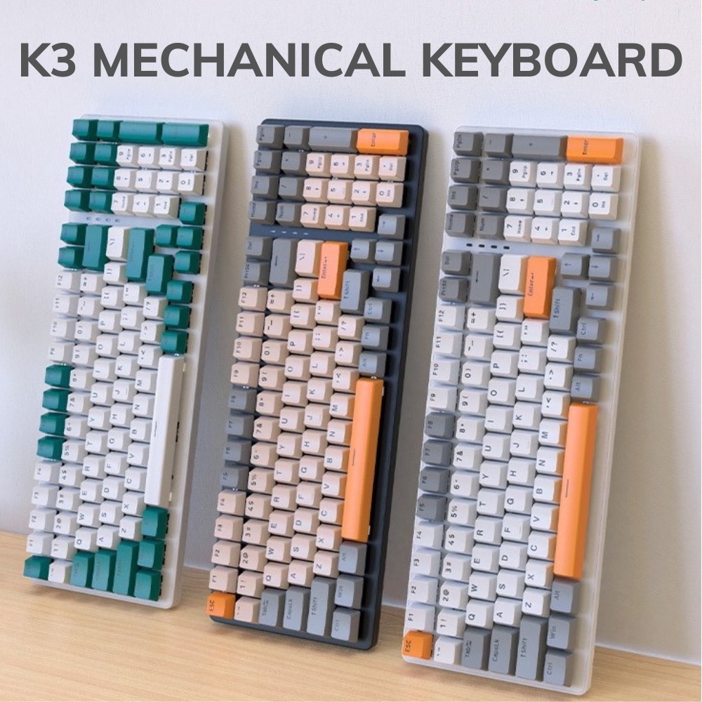 Bàn Phím Cơ Cao Cấp Wolf K3 Trục Cơ Học Red Switch layout 100 phím Led ...