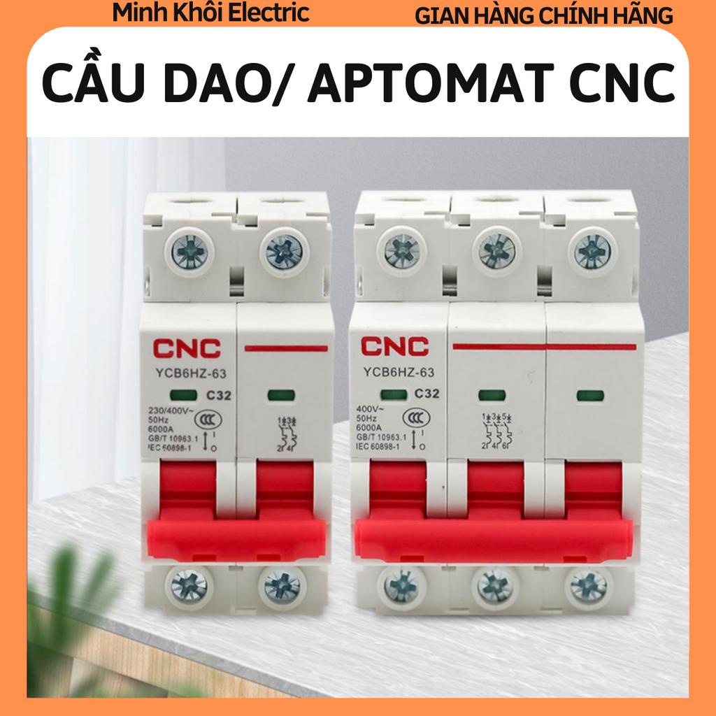 Aptomat MCB an toàn CNC YCB6H-63, cầu dao cnc 1 pha, 2 pha, 3 pha 6A - 63A dòng cắt 6kA, Hãng ...