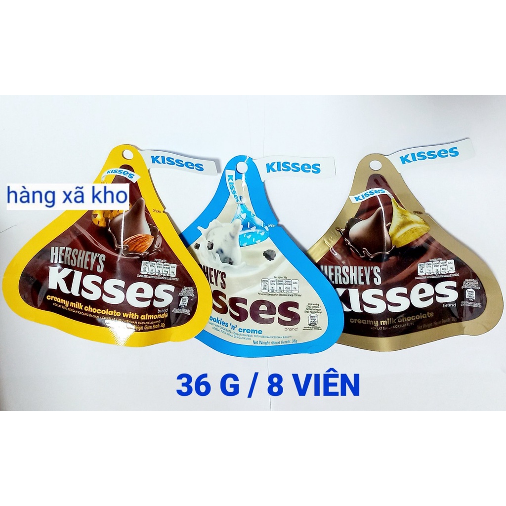 Socola Hershey's Kisses gói 36gr _ 3 vị, date 2/2025 | Shopee Việt Nam