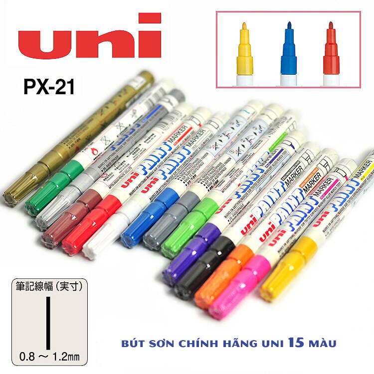Bút sơn Uni Paint Marker PX-21 nét: 0.8 ~ 1.2mm ( Chính Hãng ) | Shopee Việt Nam