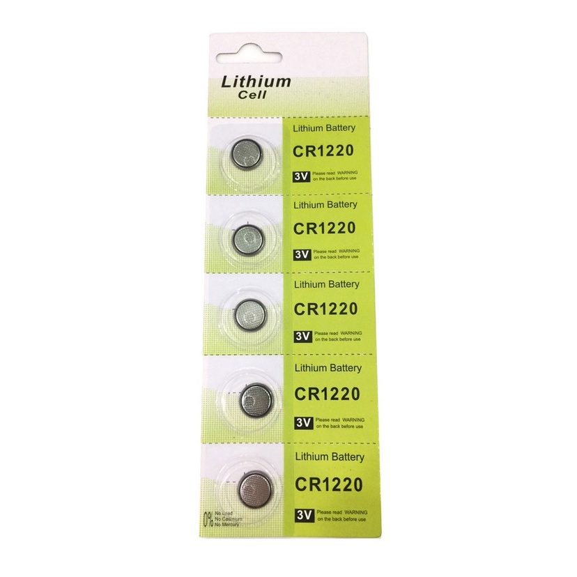 Vĩ 5 viên Pin cúc áo Cmos CR1220 3V sử dụng nhiều thiết bị | Shopee ...