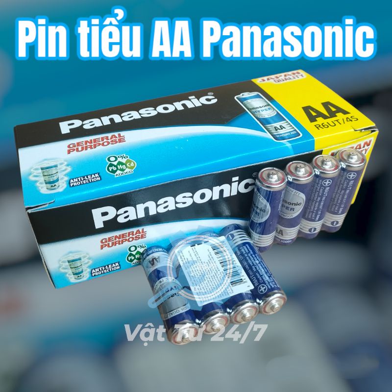 Pin Tiểu AA Panasonic 1.5V R6UT/4S 2A (SIZE AA) chính hãng Hộp 60 viên ...