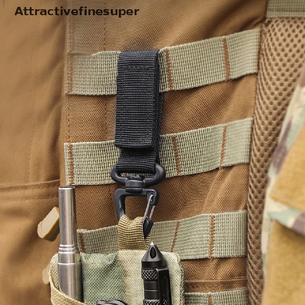 ASVN Outdoor Carabiner Nylon Tactical Backpack Key Hook Buckle System ...