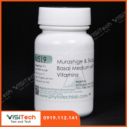 Môi trường MS có vitamins M519 10L 50L Phytotech- Mỹ | Shopee Việt Nam