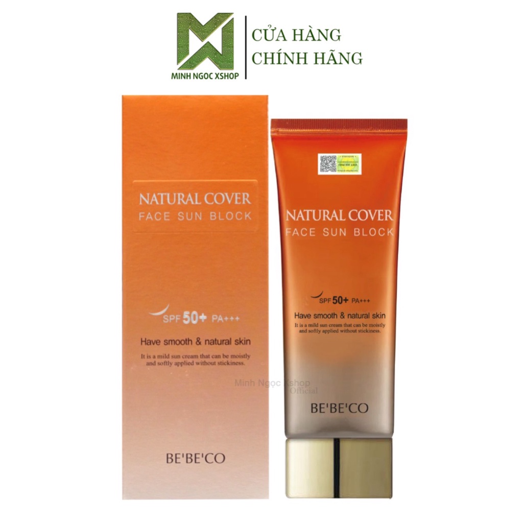 Kem chống nắng Bebeco Natural Cover Face Sun Block 70ML | Shopee Việt Nam