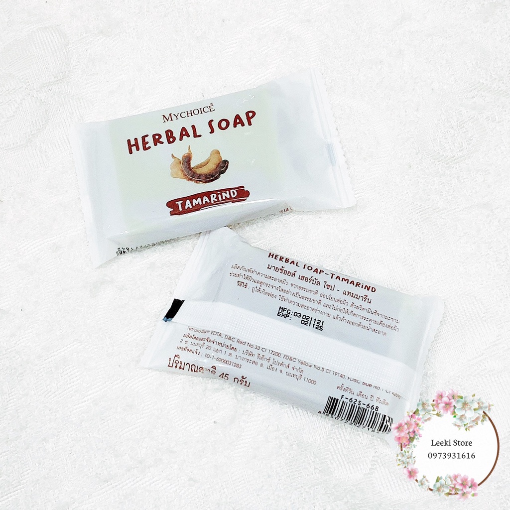 Xà bông Thái rửa tay Mychoice Herbal Soap chiết xuất quả me 45g Thái ...