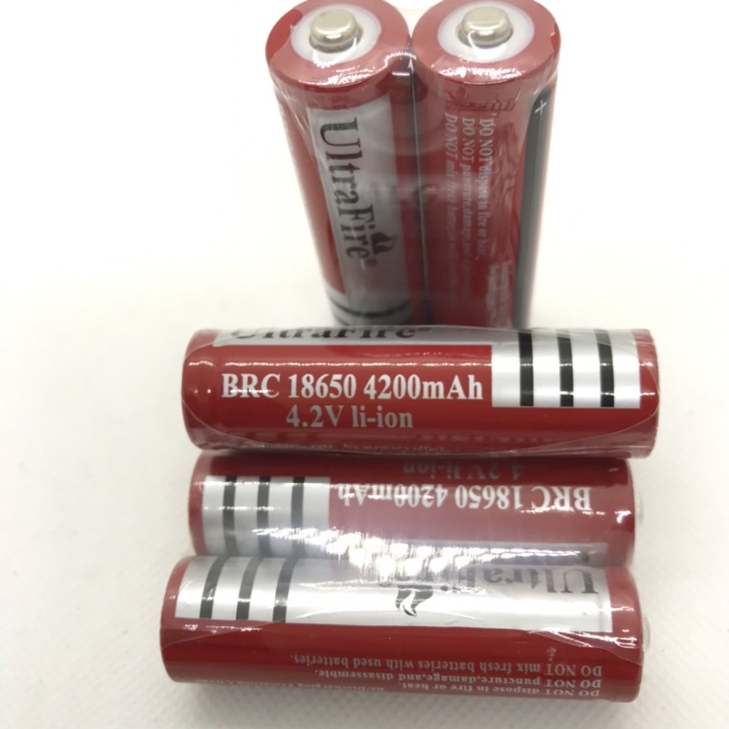 Pin sạc 4.2V (4V2) BRC 18650 4200mAh ULTraFire chất liệu Lithium-ion ...