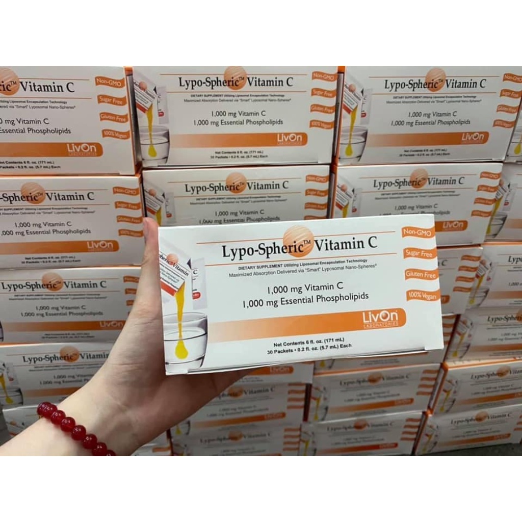 vitamin C lypo spheric livon hộp 30 gói | Shopee Việt Nam