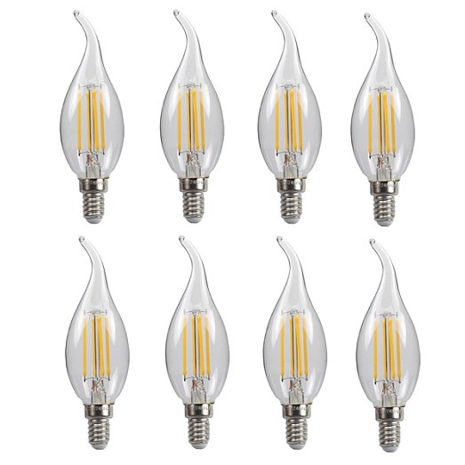 Bộ 8 bóng đèn Led Edison C35 4W hình nến đui E14 | Shopee Việt Nam